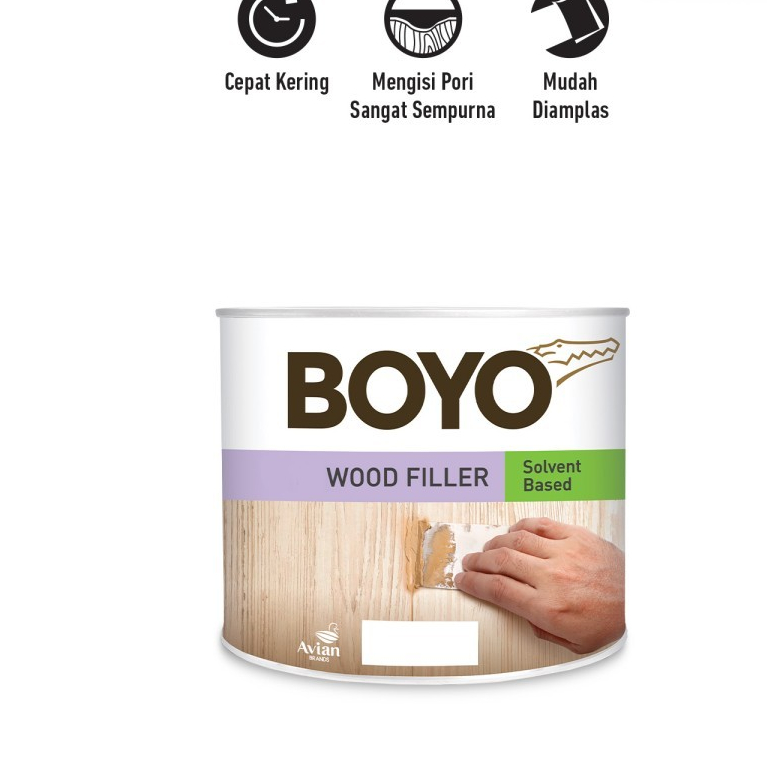 Jual Boyo Wood Filler Solvent Based 1 KG | Shopee Indonesia