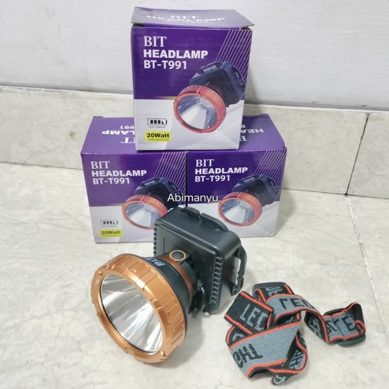 Jual senter kepala baterai 3XAA 20 Watt baterai jam dinding 3 mode ...