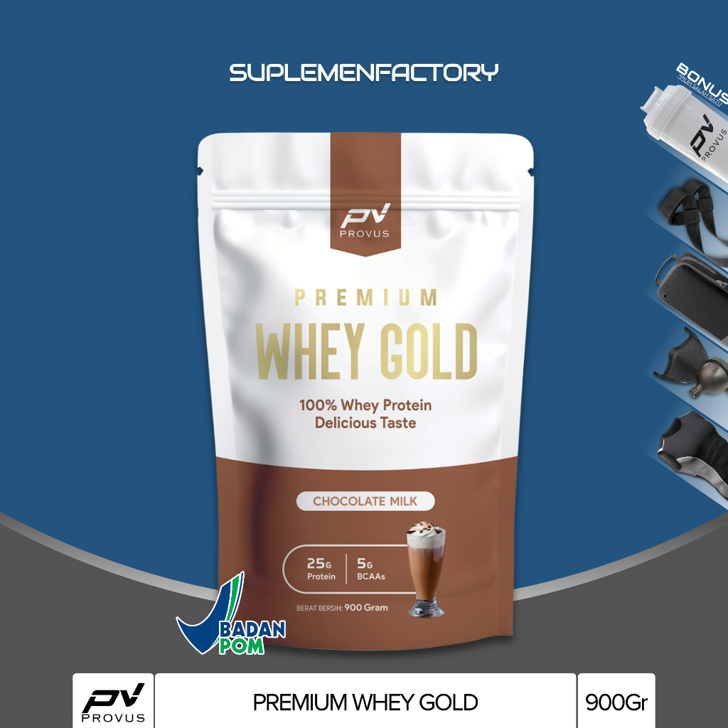 Jual Provus Premium Whey Gold 100% Protein Concentrate 900 Gram 2 Lbs ...