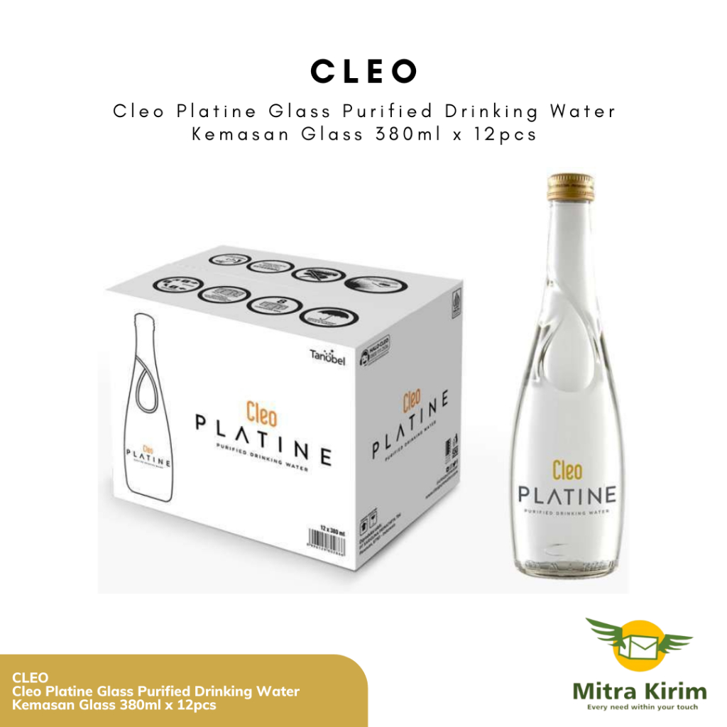 Jual Cleo Platine Purified Drinking Water 380ml x 12pcs - Air Murni | Shopee Indonesia