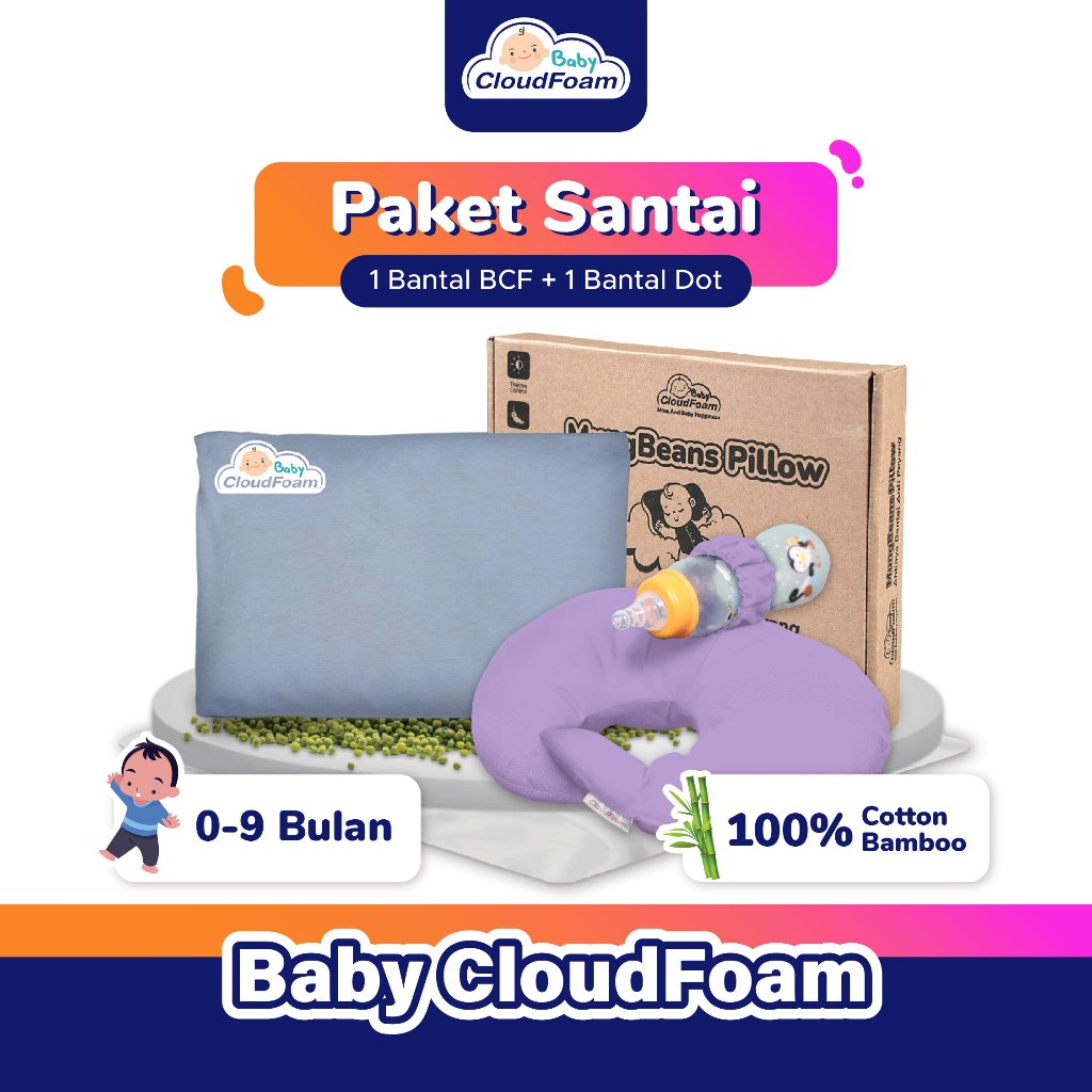 Jual Baby Cloudfoam Paket Santai 1 Bantal Anti Peyang + 1 Bantal Holder ...