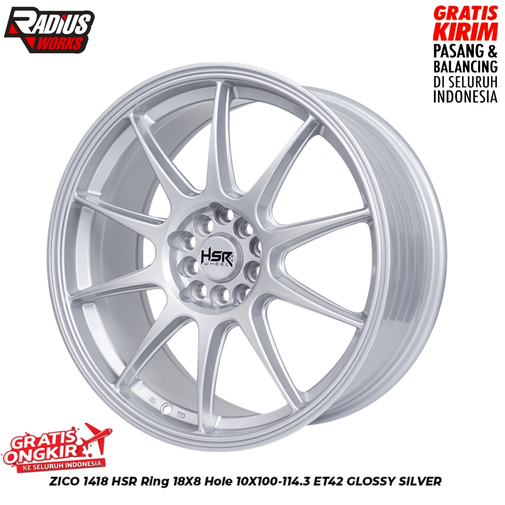 Jual Velg mobil hsr zico ring 18 untuk subaru brz toyota ft86 altis new civic turbo pcd 5x100 ...