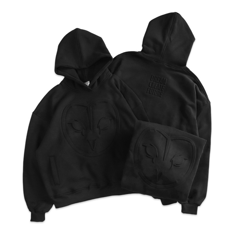 Jual DREAMBIRDS "EMBOSSED LOGO" BLACK PULLOVER HOODIE | Shopee Indonesia