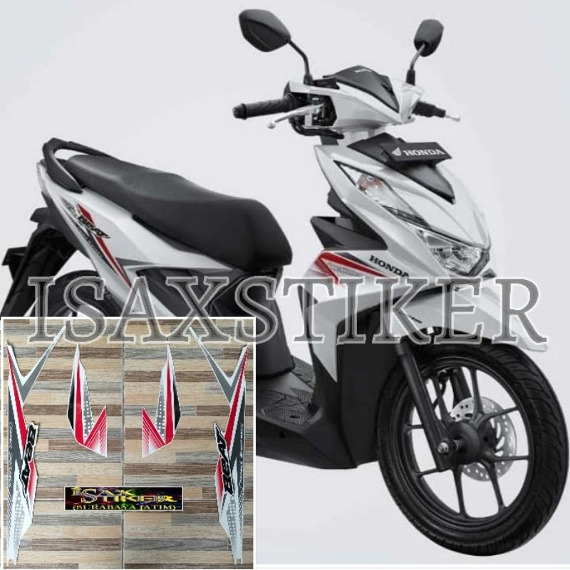 Jual striping original Honda beat cbs putih merah tahun 2020 | Shopee ...