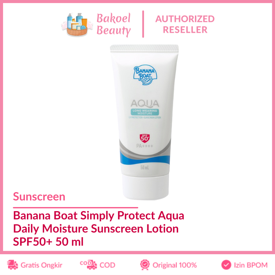 Jual Bakoel Beauty - Banana Boat Simply Protect Aqua Daily Moisture Sunscreen Lotion SPF50+ 50 ...