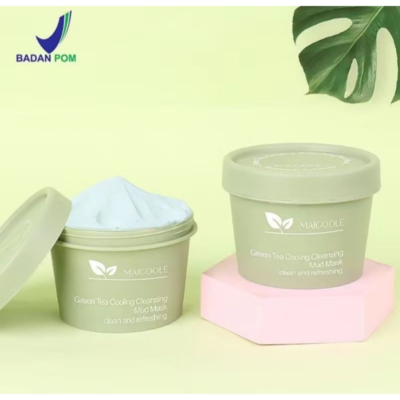 Jual Meidian Mud Mask Maigoole Green Tea Clay Mask Masker Wajah Komedo ...
