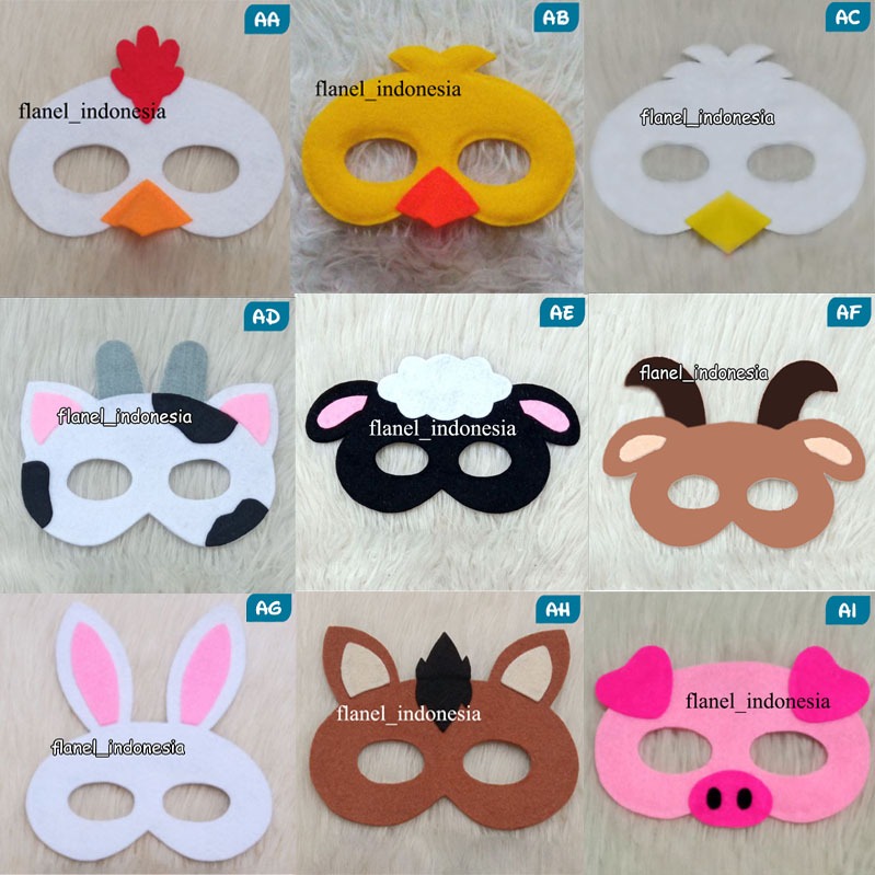 Jual Topeng Hewan Drama Pesta Sekolah 1 | Topeng Hewan Ternak Topeng ...