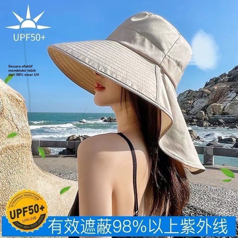 Jual Topi Pantai Wanita Pelindung Sinar UV Matahari Fashion Korea Import Rajut Sun Visor Hat ...