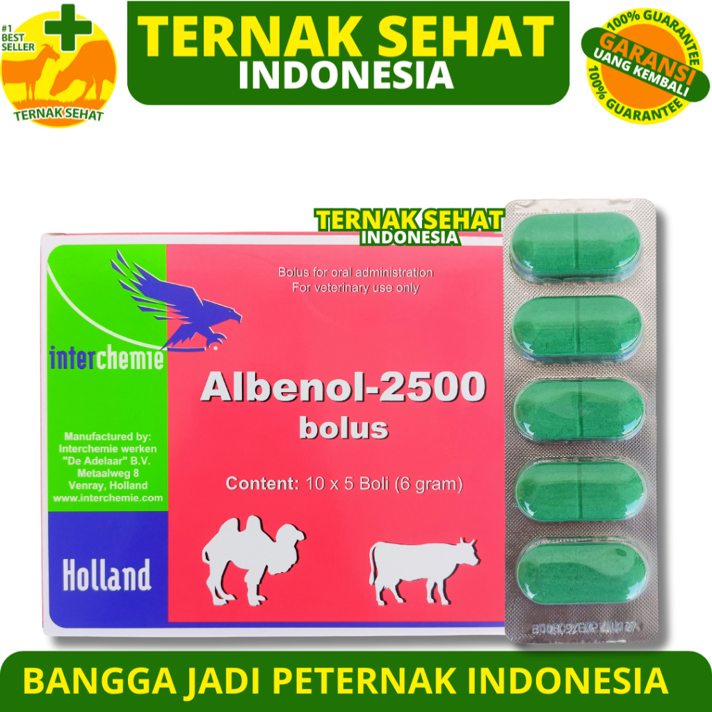 Jual ALBENOL 2500 BOLUS (1 BOLUS) - Obat Cacing Sapi Kerbau Bolus ...