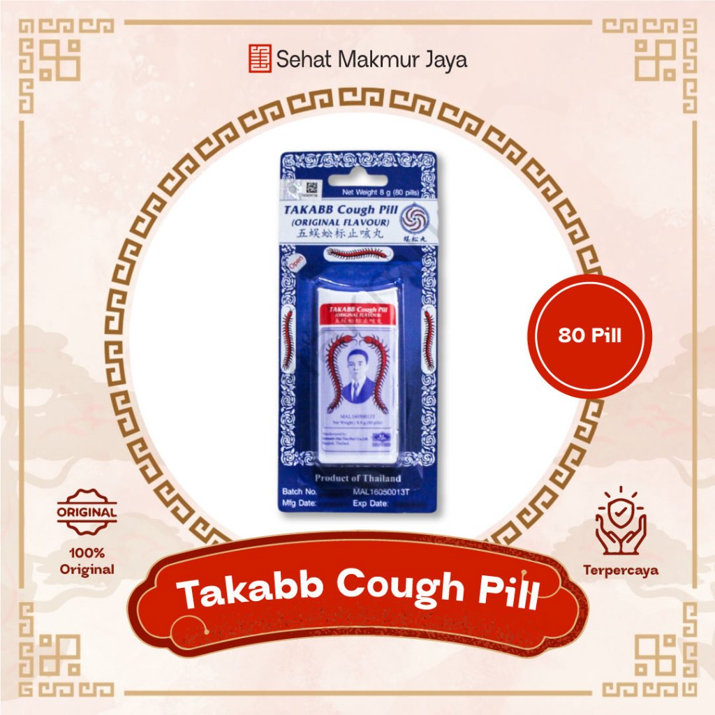 Jual Takabb Cough Pill Obat Batuk Gatal Tenggorokan Isi 80 Pill - Obat ...