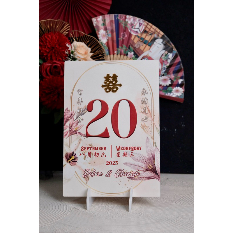 Jual Wedding Kalender Acrylic / Kalender Sangjit Acrylic Lucky Type ...
