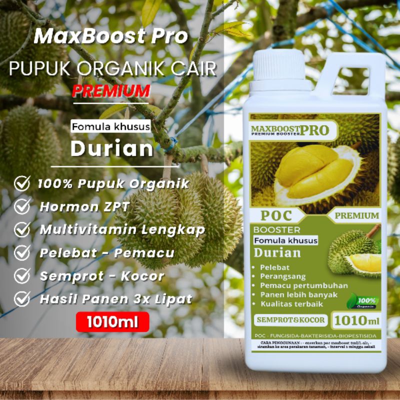 Jual MAXBOOST - PUPUK ORGANIK CAIR TANAMAN DURIAN 1010ML | POC KOMPOS BOOSTER TANAMAN DURIAN ...