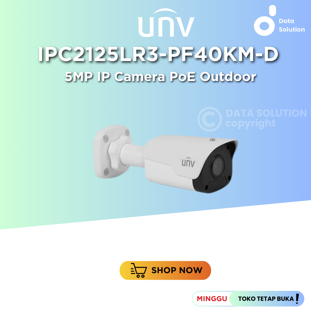 Jual Uniview IP Camera IPC2125LR3-PF40KM-D 5MP Mini Fixed Bullet Network Camera | Shopee Indonesia
