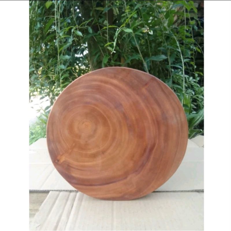 Jual Talenan kayu asem diameter 50 cm tebal 6/7 cm talenan daging ...