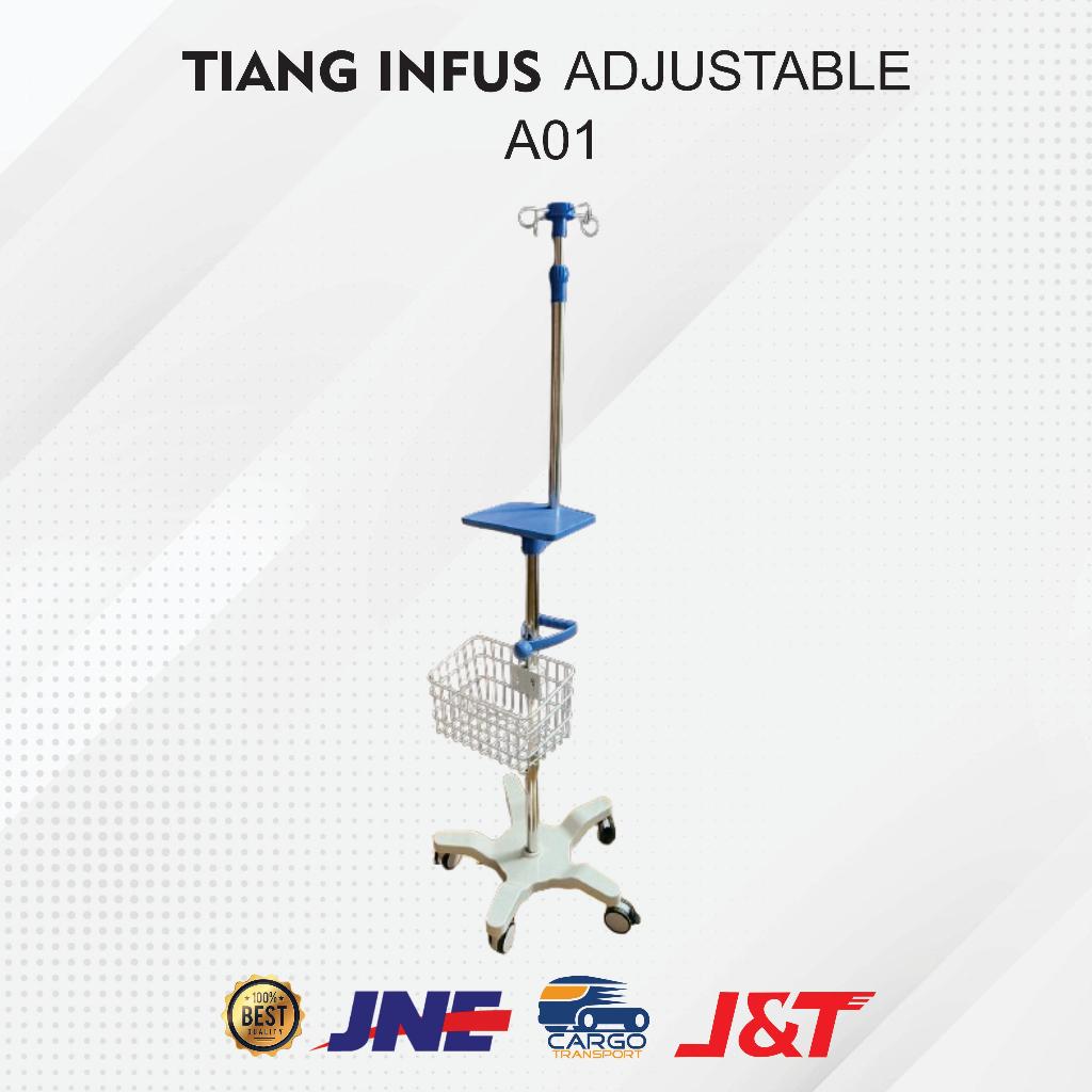 Jual Tiang Infus Adjustable Rak Basket - Tiang Infus Keranjang Rak ...