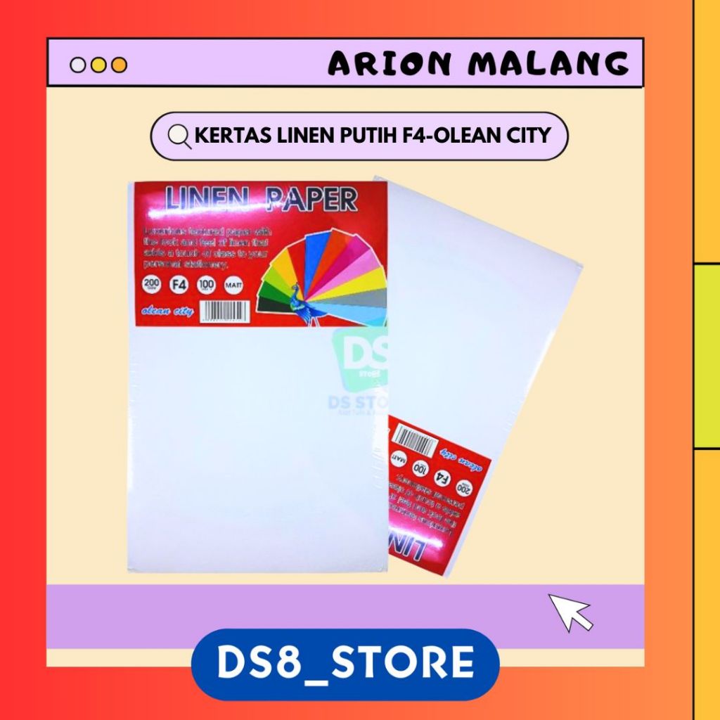 Jual KERTAS LINEN WARNA PUTIH (PAK ISI 10) OLEANCITY | Shopee Indonesia