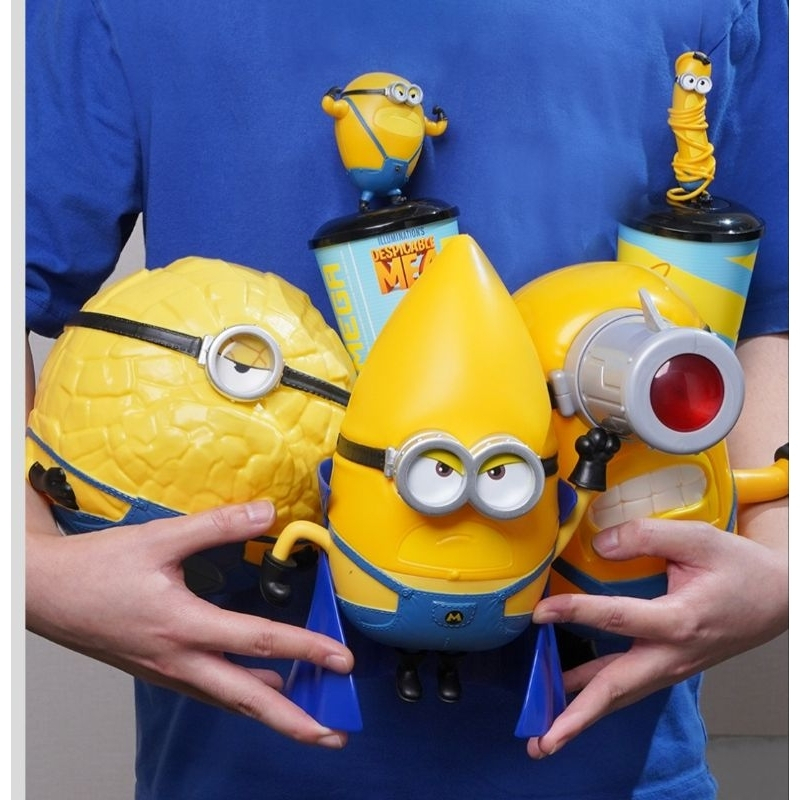 Jual Collectible Mega Minion Gus Cup, Mel Bucket Popcorn, Jerry Popcorn ...