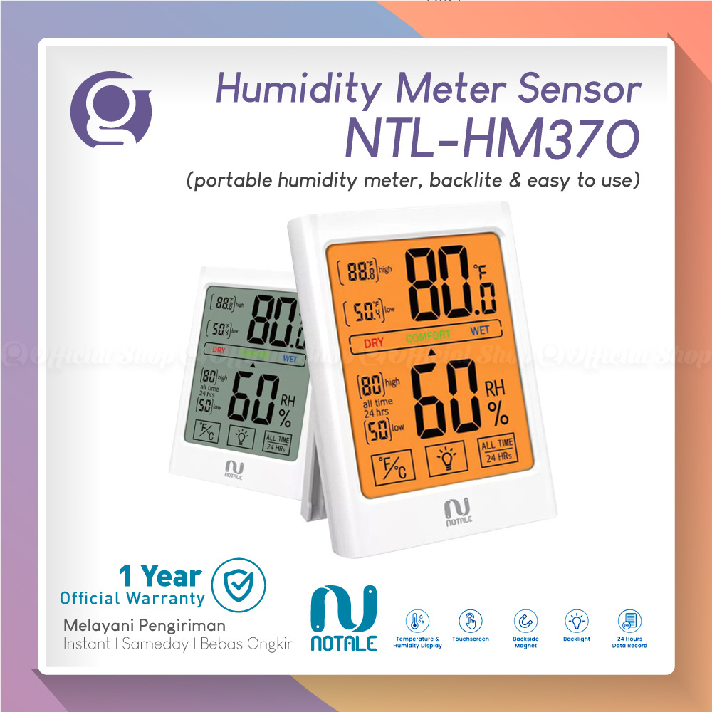 Jual Notale Hygrometer Thermometer Humidity Meter (Alat Pengukur ...