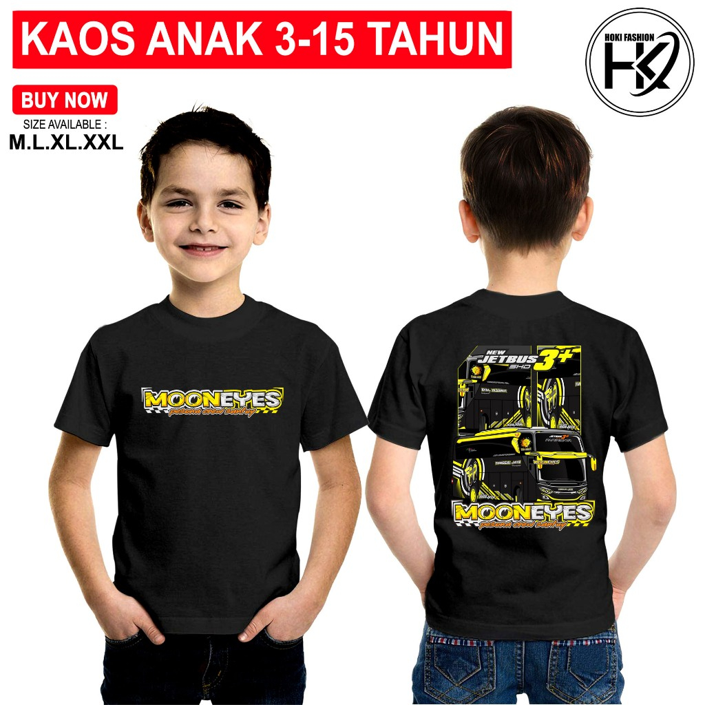 Jual KAOS ANAK JET BUS TELOLET SERIES MOONEYES SABLON DTF FREE STICKER ...