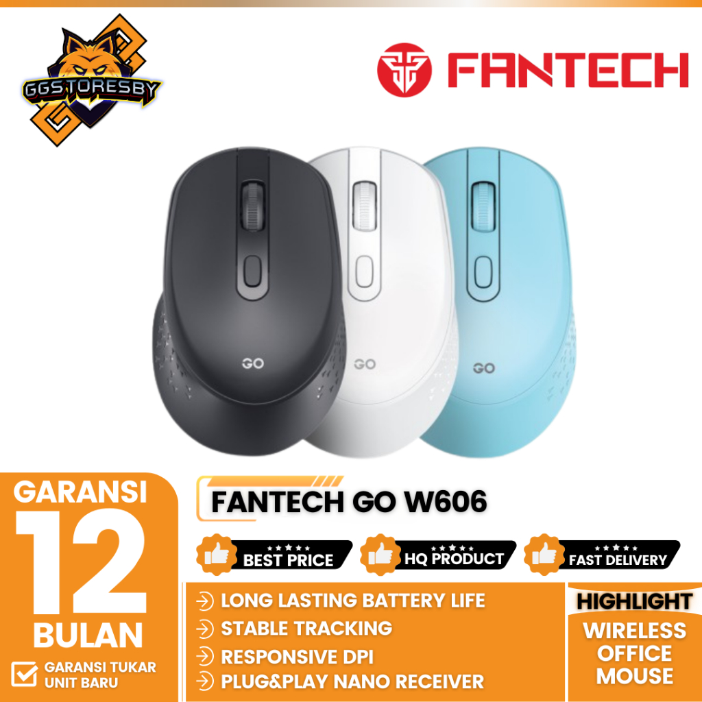 Jual Fantech Go W606 Office Wireless Mouse | Shopee Indonesia