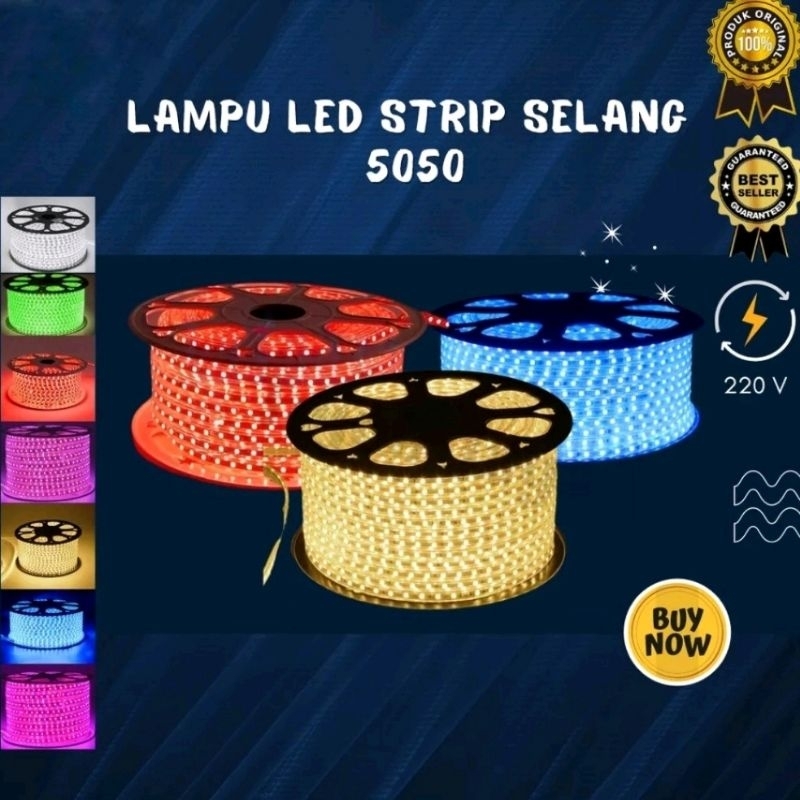 Jual ( 1 ROLL 100 METER ) LAMPU LED STRIP SELANG SMD 5050A 100M / LAMPU ...