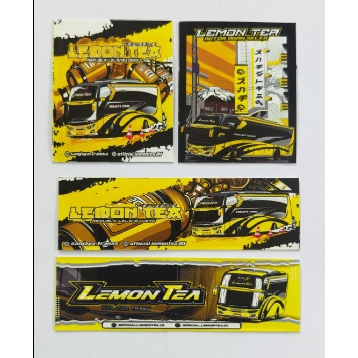 Jual Stiker paket Lemon Tea anti air 4 pcs | Shopee Indonesia