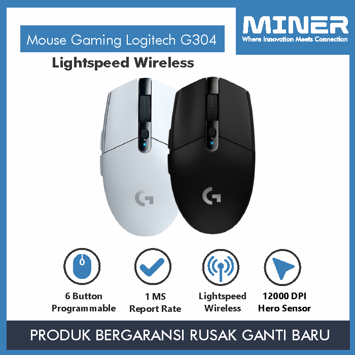 Jual MINER Mouse Gaming Wireless Logitech G304 Lightspeed | Shopee ...