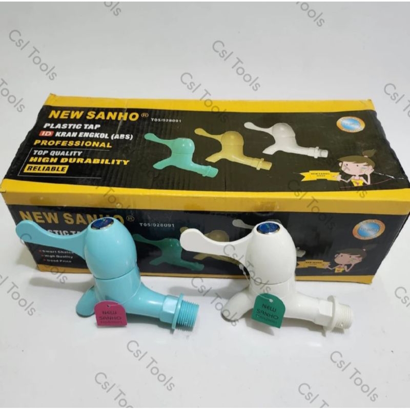Jual Kran PVC SANHO Engkol 1/2" / New Sanho Kran Pvc Engkol / Keran ...