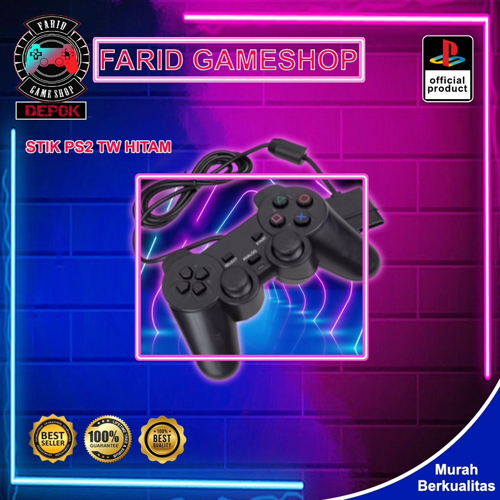 Jual Stick ps 2 Hitam Murahhh // stick ps 2 getar hitam kwalitas ...
