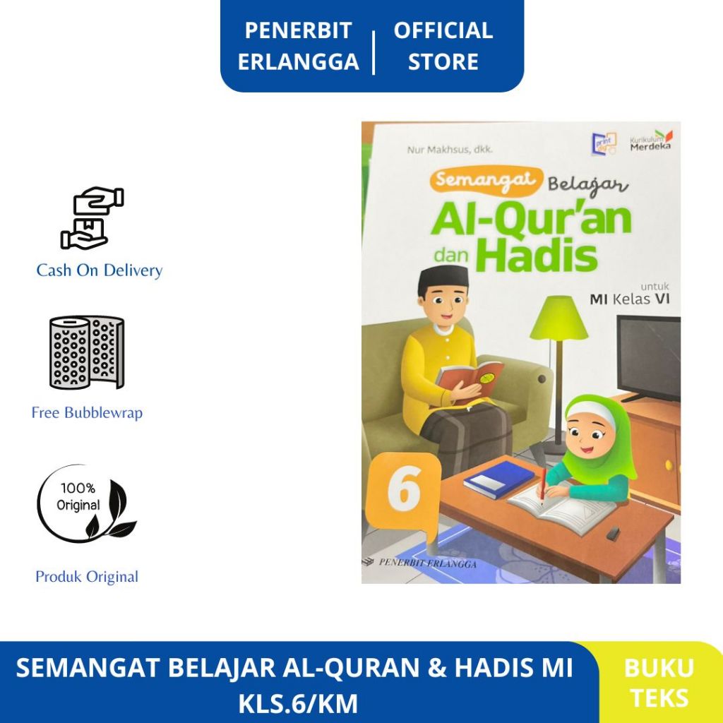 Jual [Erlangga Official] Semangat Belajar Al-Quran & Hadis Mi Kelas 6 - Kurikulum merdeka ...