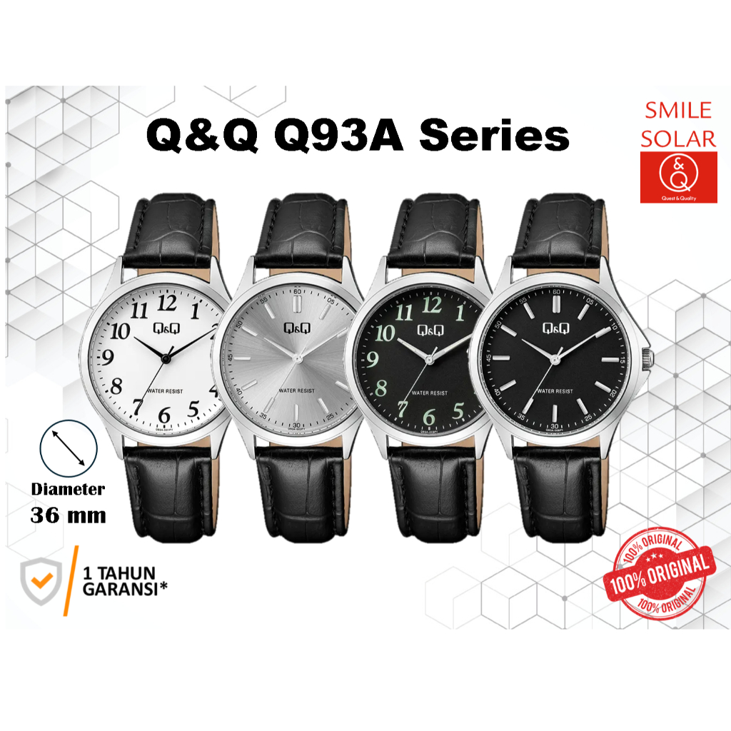 Jual Jam Tangan Wanita Casual Leather Kulit Analog Original Q&Q QNQ QQ Q93A Series | Shopee ...