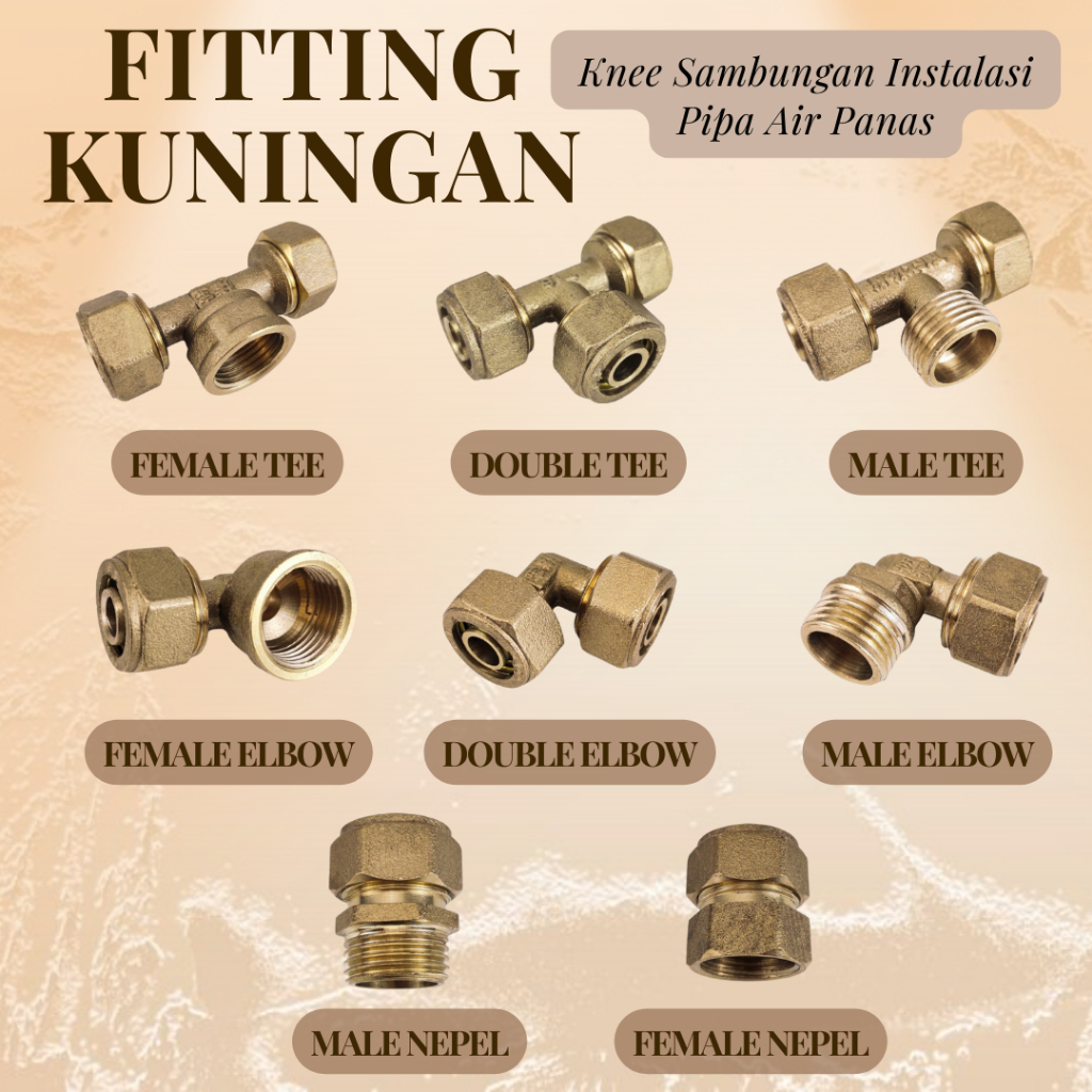 Jual Sambungan Selang Air Panas Kuningan ASLI Fitting Sambungan Selang Air Panas Nepel Sambungan ...