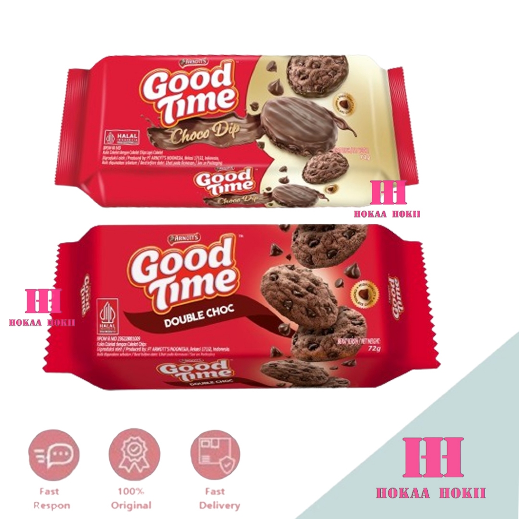 Jual Good Time Double Choc Chocochips & Clasic 72gr | Shopee Indonesia