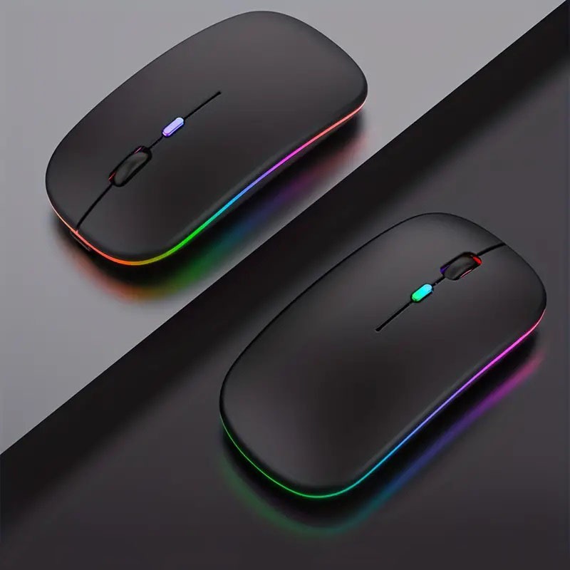 Jual RG MOUSE WIRELESS LED RGB Rechargeable Silent Click Slim 2,4G ...