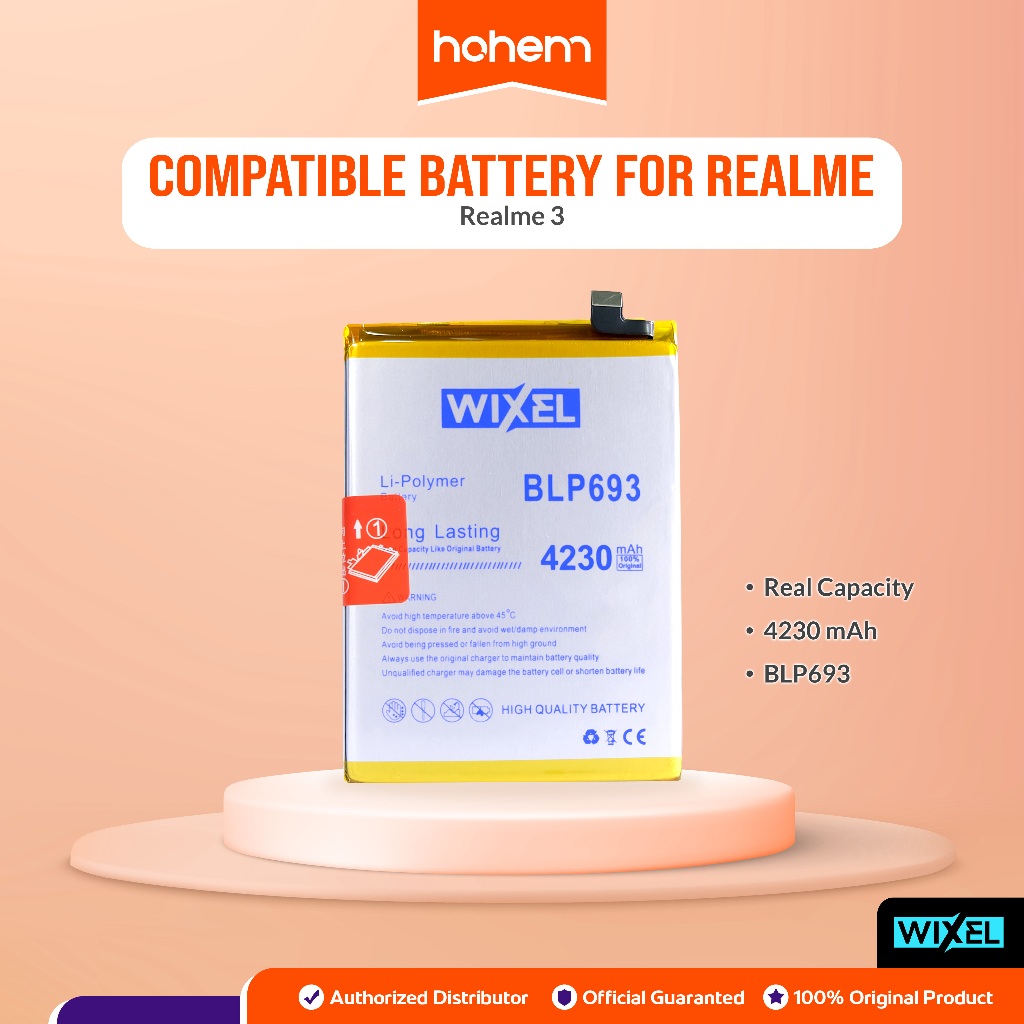 Jual WIXEL Baterai BLP693 Realme 3 Double Power Original Batre Batrai ...