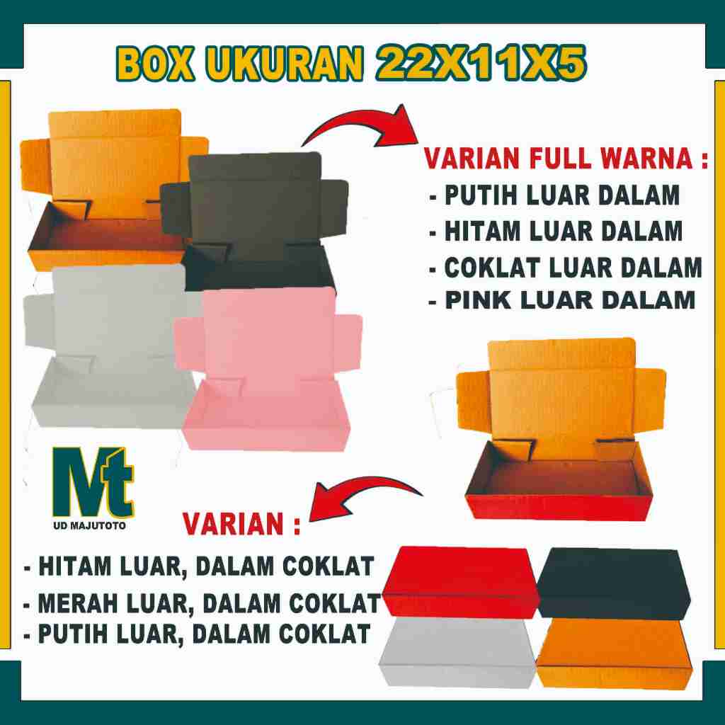 Jual Box 22x11x5 Cm / Box Lipat Depan / Box Die Cut / Box Brownis ...