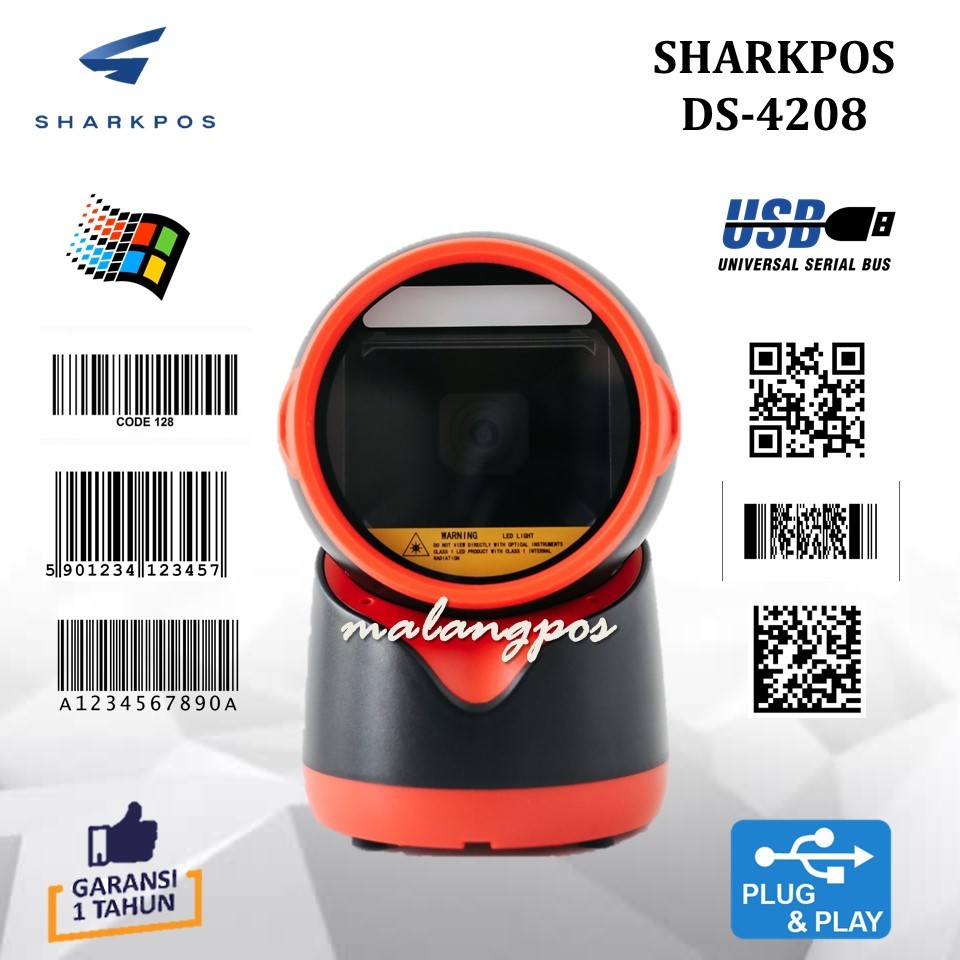 Jual SCANNER BARCODE 2D OMNI EPPOS EP-5000D DS4208 DS4108 USB QR CODE ...