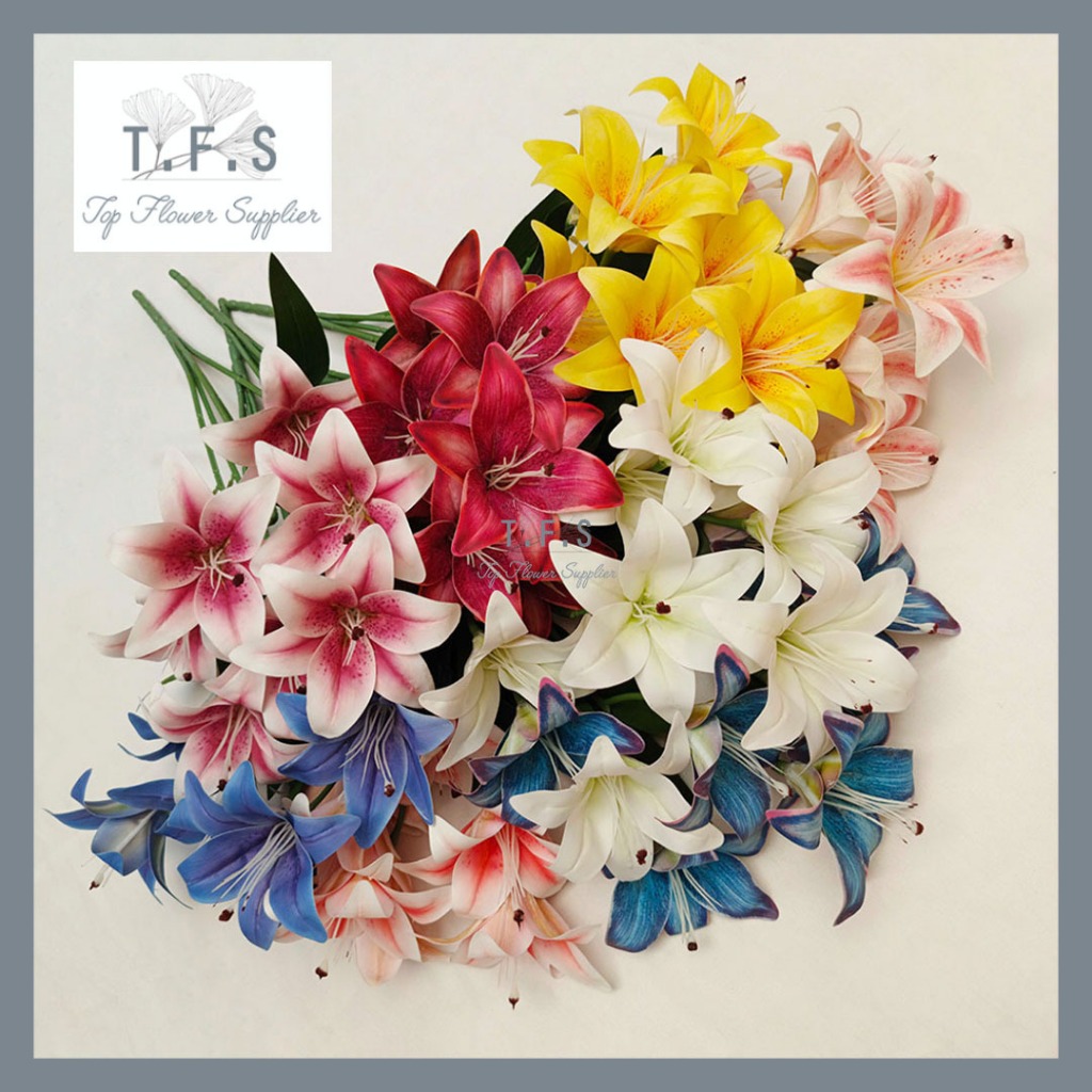 Jual Lily Latex K7 Real Touch Large Lily Premium Bunga Lily Artificial ...