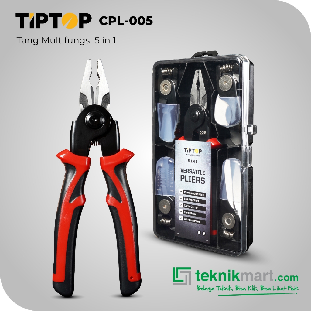Jual Tip Top Tang Multifungsi 5 In 1 / Multifunctional Pliers 5 In 1 ...