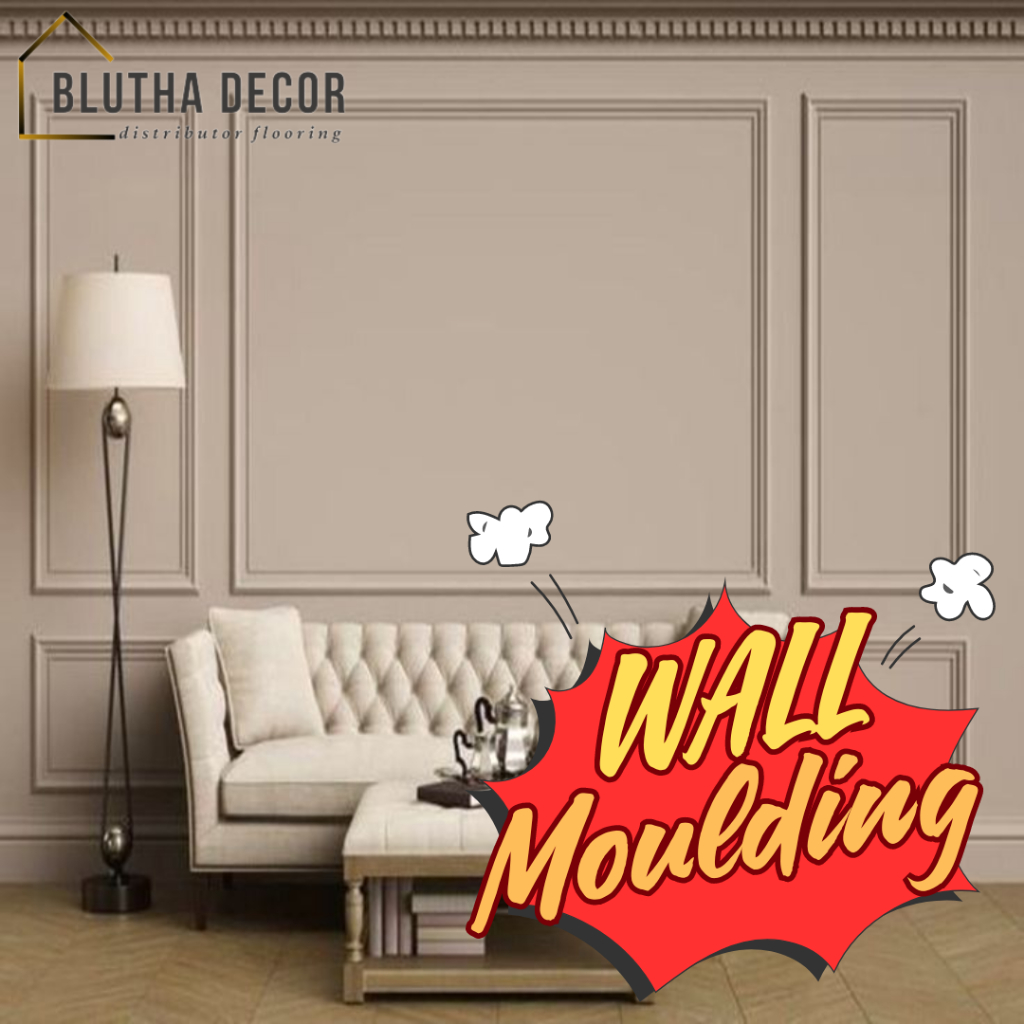 Jual LIST WALL MOULDING PVC HIASAN DINDING PANJANG 2,4METER WARNA PUTIH ...
