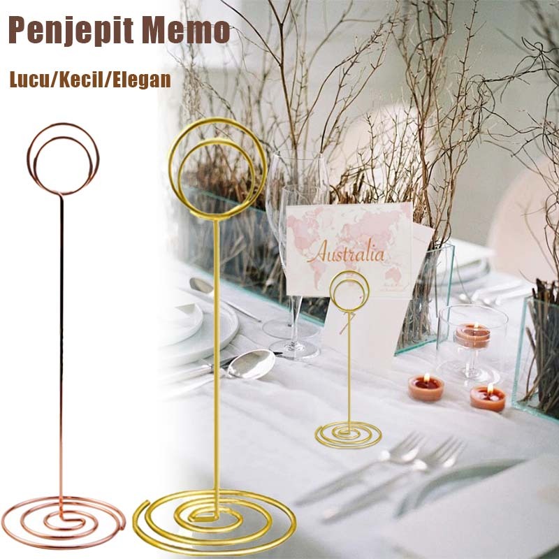 Jual 10pcs 22cm Price Tag Besi Tatakan Holder table number holder menu ...