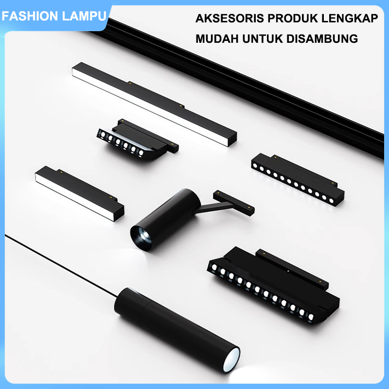 Jual LED Magnetic Track Lighting Rail 1 Meter 1.5Meter 2Meter 3Meter ...