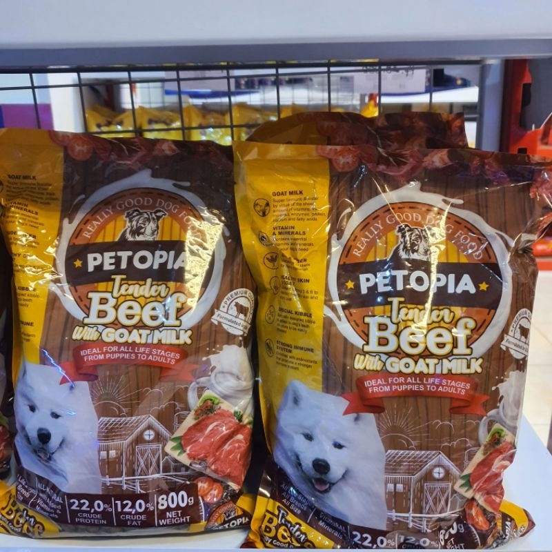 Jual Petopia Dog Food Tender Beef 800gram | Shopee Indonesia