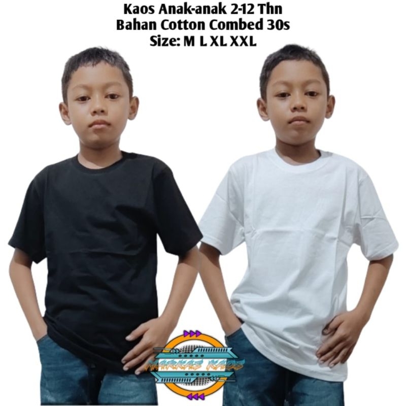 Jual Kaos Polos Anak-anak Cotton Combed | Shopee Indonesia