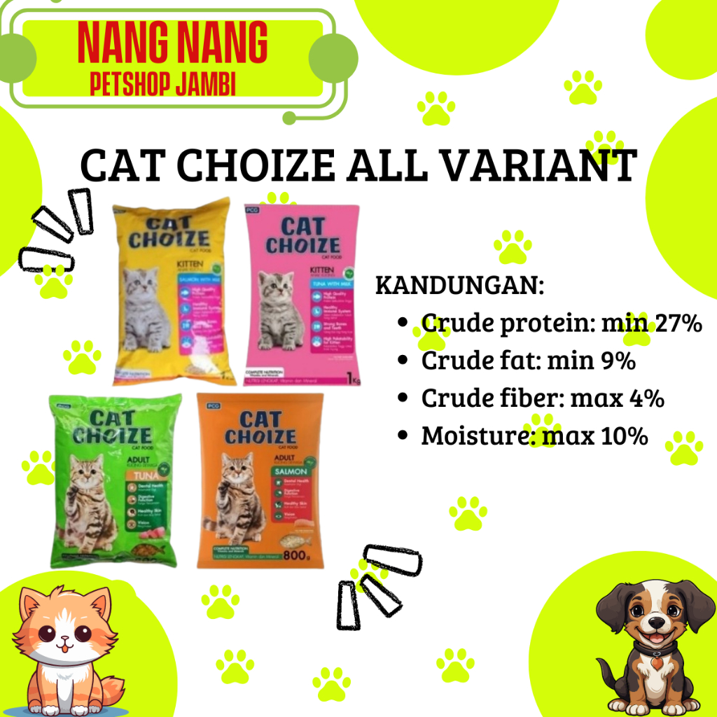 Jual MAKANAN KUCING CAT CHOIZE REPACK 800GR / CAT FOOD CAT CHOIZE ...
