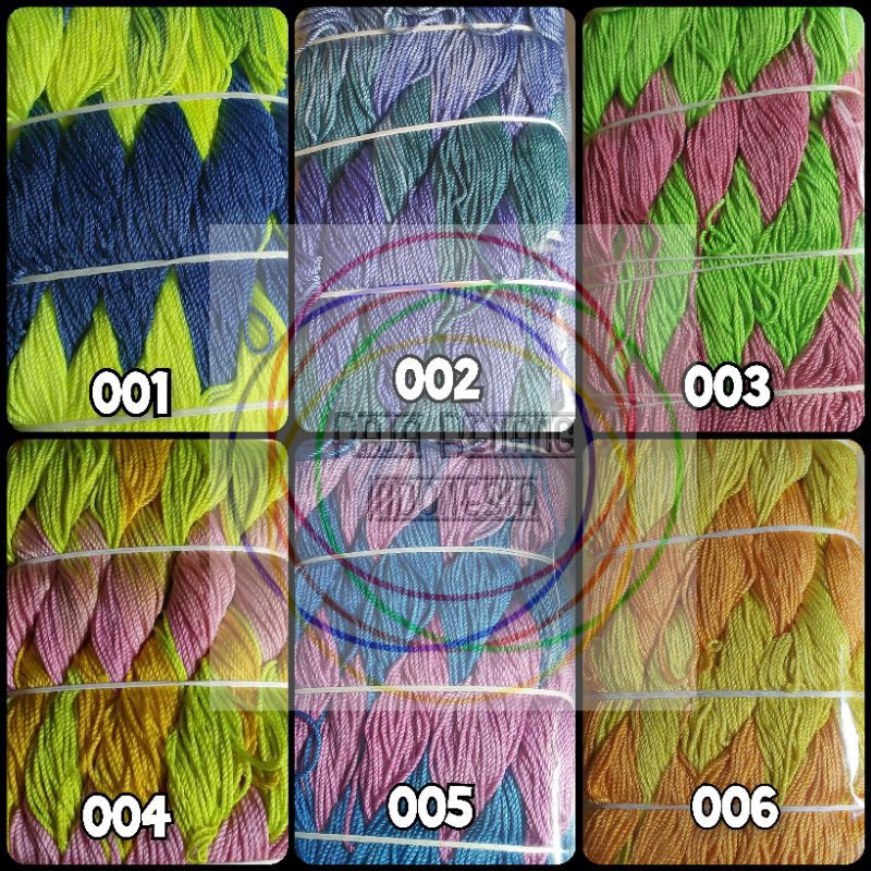 Jual Benang Hank / Benang Nilon Gradasi Warna D30 / harga untuk 1 ikat ...