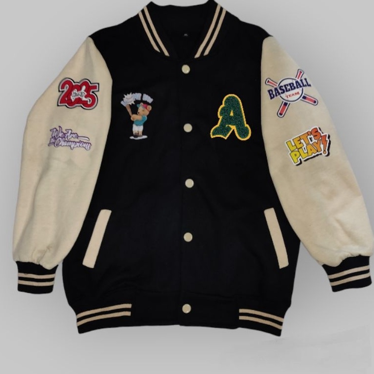 Jual KODE B52E Jaket varsity anak inisial A sampai Z usia 1 sampai 12 ...