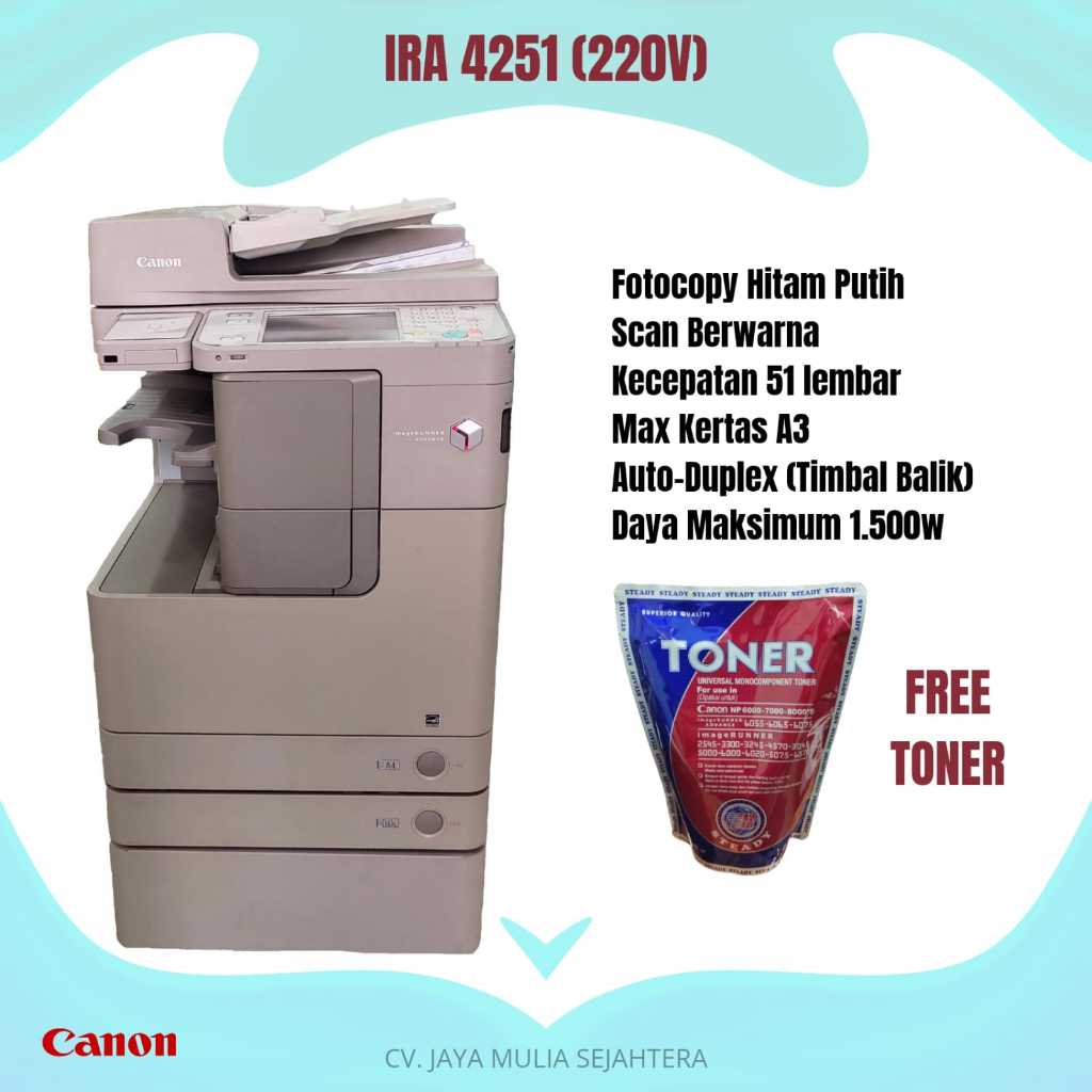 Jual Mesin Fotocopy Rekondisi Canon IRA 4251 220 Volt Kualitas A | Shopee Indonesia