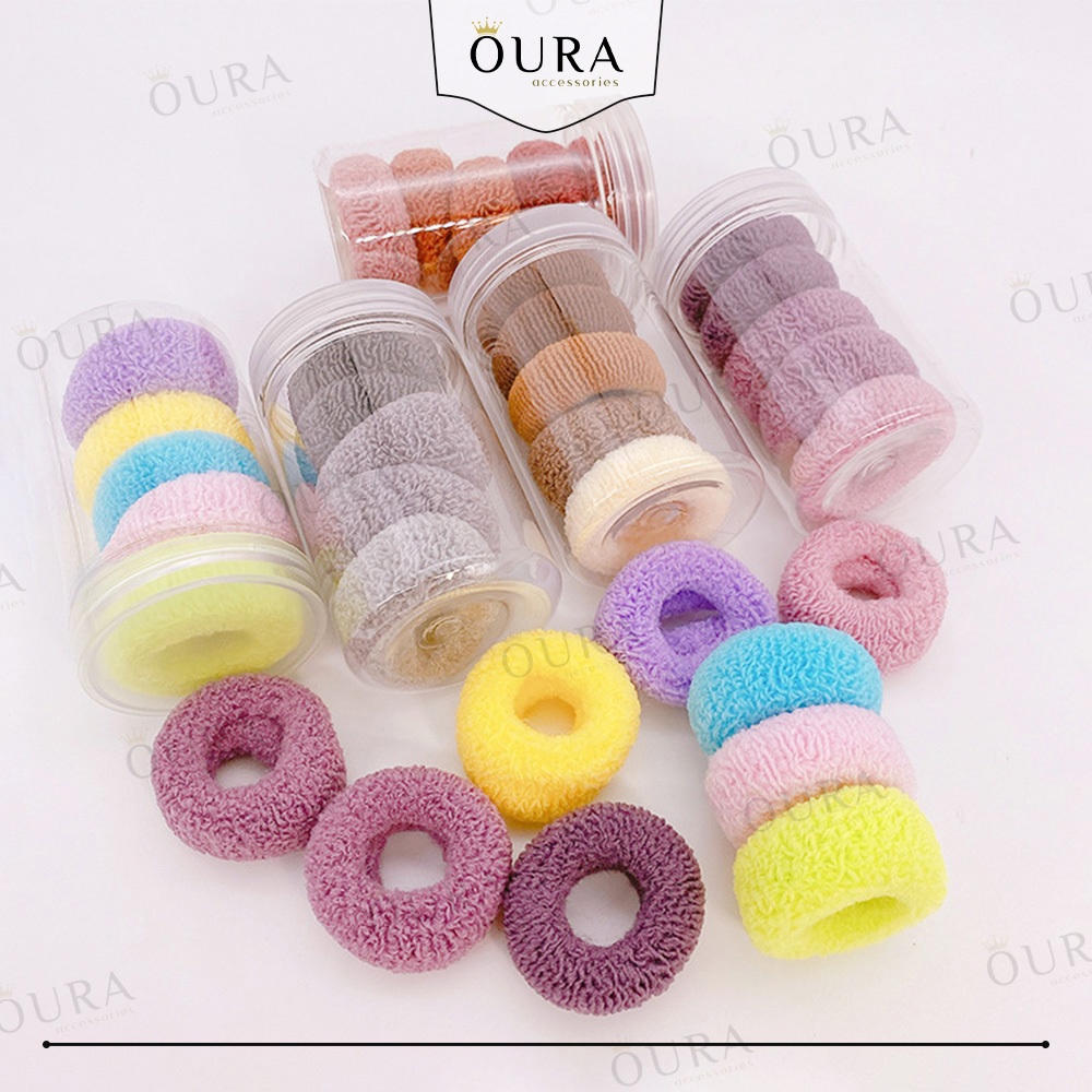 Jual Ikat Rambut Donat 5 Pcs Kunciran Puffy Wanita Remaja Anak Karet ...