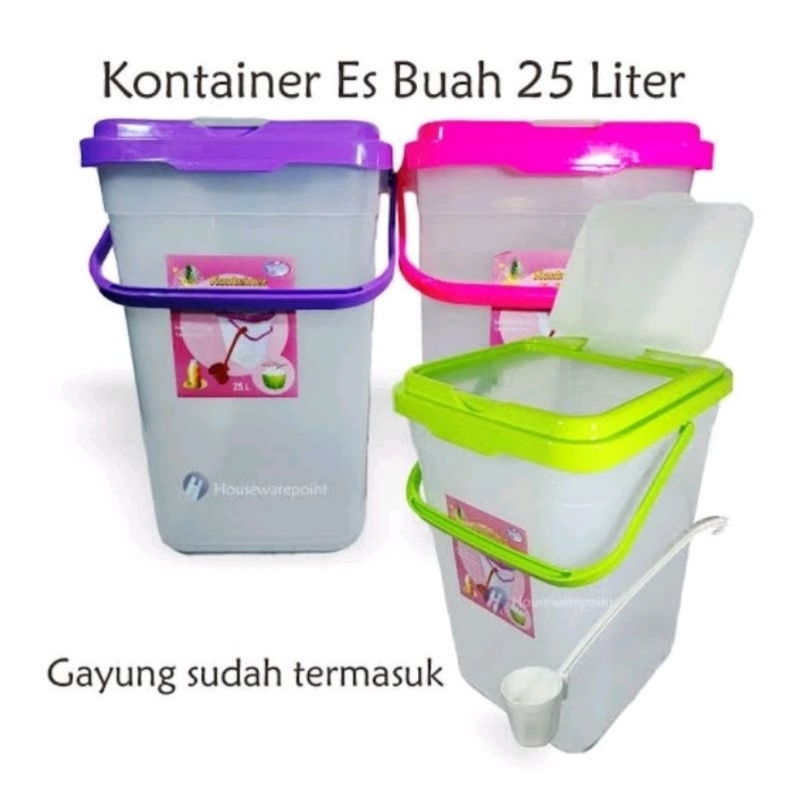 Jual KONTAINER ES LOVENIA 25 LITER kontainer es buah 25liter kontainer ...